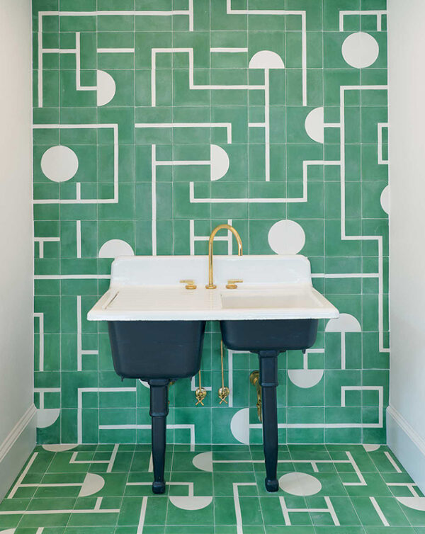 BRASILIA-HALF MOON - Lawn + Milk - Handmade Moroccan Tiles - popham design