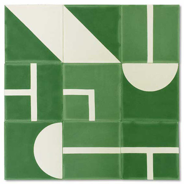 BRASILIA-HALF MOON - Lawn + Milk - Handmade Moroccan Tiles - popham design