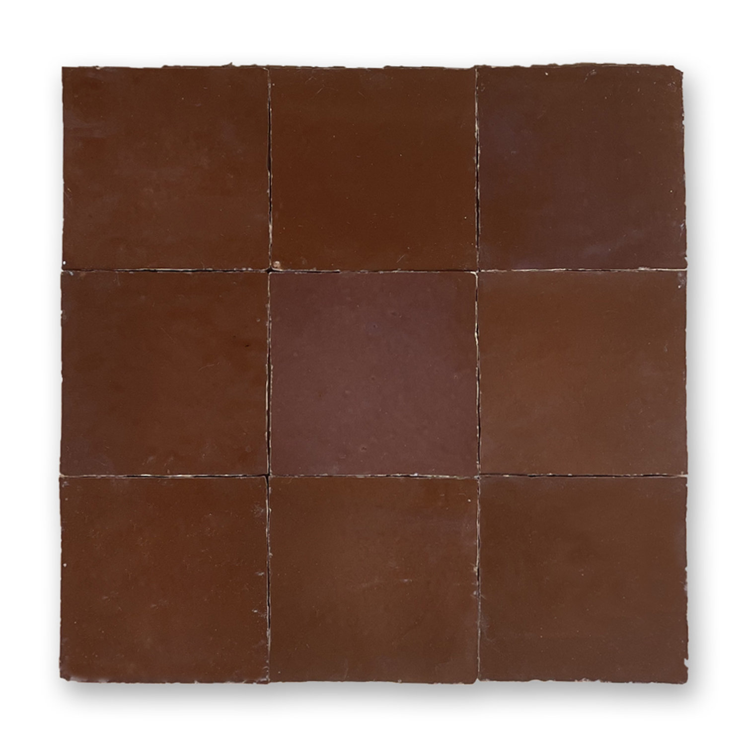 ZELLIGE 4x4 SQUARE - Bark - Handmade Moroccan Tiles - popham design