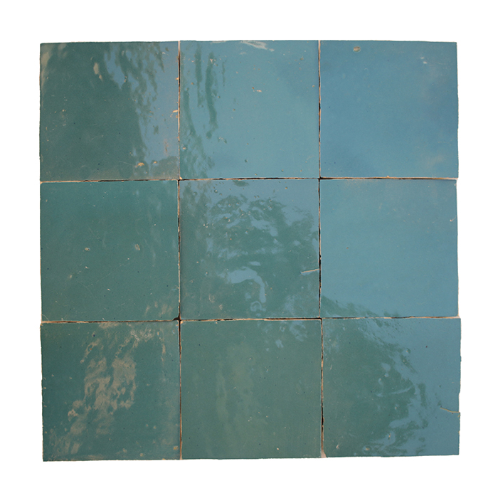 ZELLIGE 4x4 SQUARE - Sardinia - Handmade Moroccan Tiles - popham design